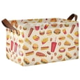Burger Cola Pattern Collapsible Storage Bin Open Home Shelf Basket ...