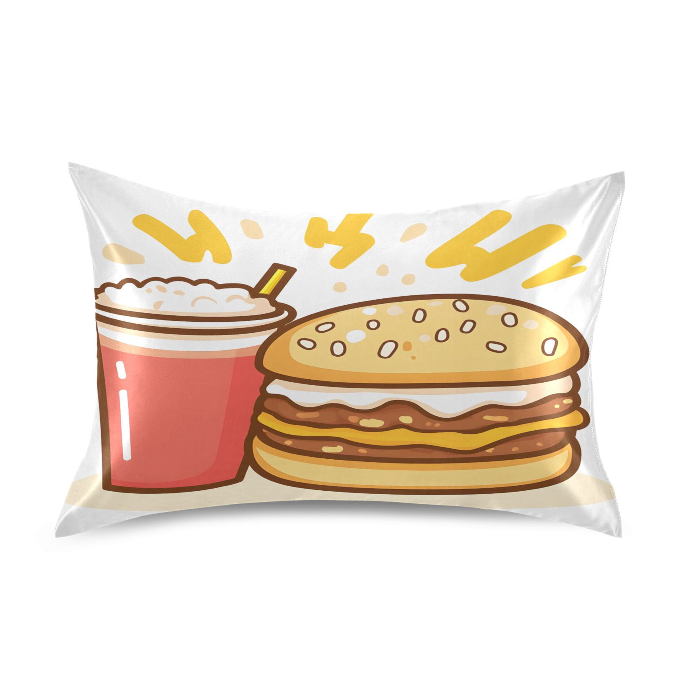 Burger Cola Queen Size Pillowcase Silky Smooth Finish Anti Wrinkle ...