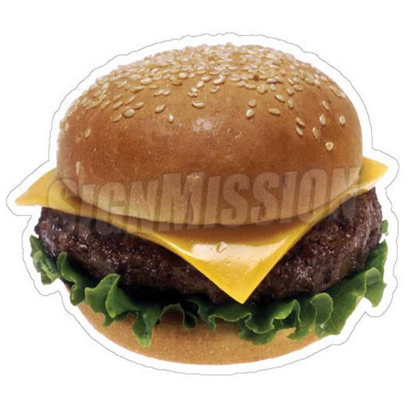 Burger Concession Decal Hamburger Fast Food Menu Sign - Walmart.com