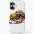 Burger Escaping From The Mouth Funny Cartoon iPhone Tough Case with ...
