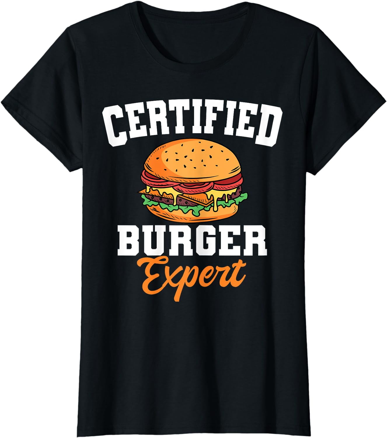 Burger Expert Fast Food Hamburger French Fries T-Shirt - Walmart.com