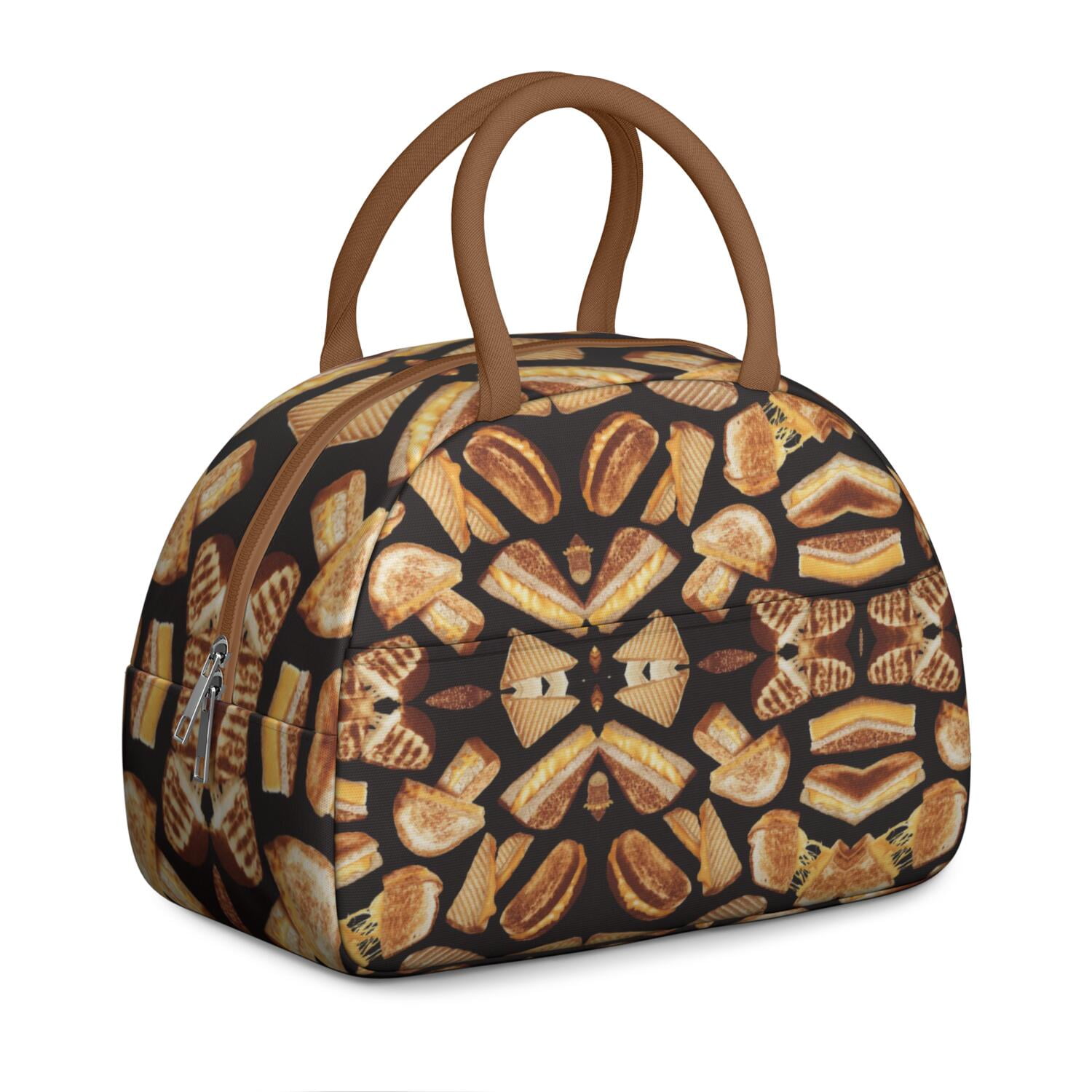 Burger Fan Lunch Box - Stacked Sandwich & Fries Pattern, Leakproof ...