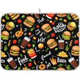 Burger French Fries Dish Drying Mat for Kitchen Counter 18 x 24 in Rack ...
