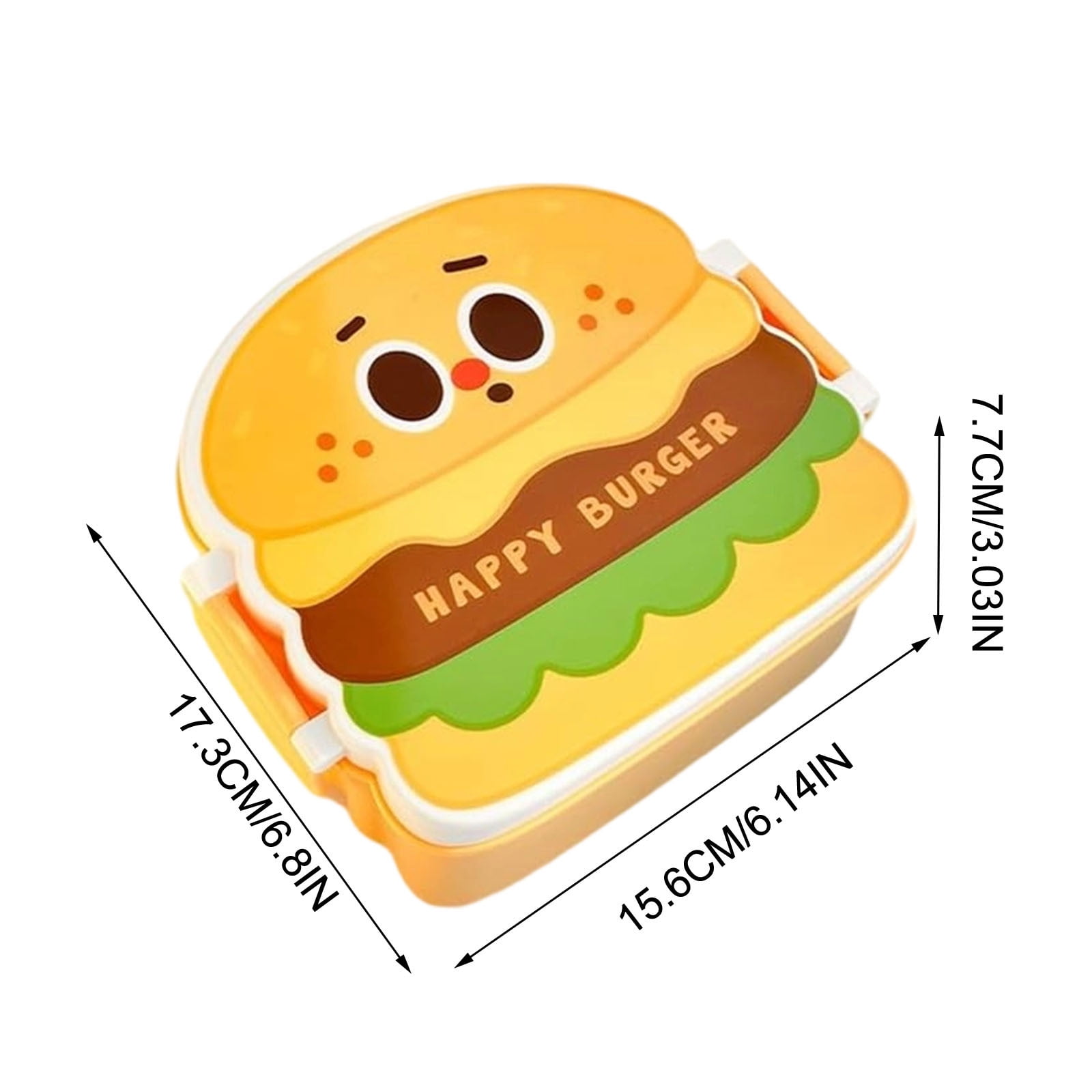 Burger Fries Lunch Box Set, Food Safety Leak-Proof Container Bring ...