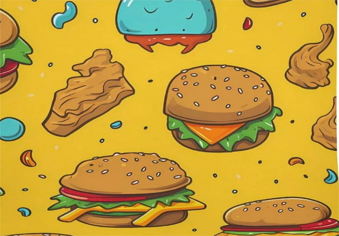 Burger Fries Photography Backdrop Cooking Theme Fast Food Kids Birthday ...