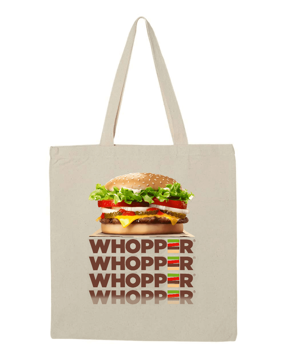 Burger King Home of the Whopper Vintage Retro Fast Food Logo Fan Tote ...