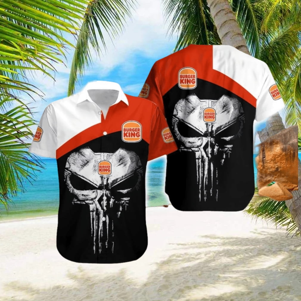 Burger King Logo Brand Hawaiian Shirt Skull Gift Summer title - Walmart.com