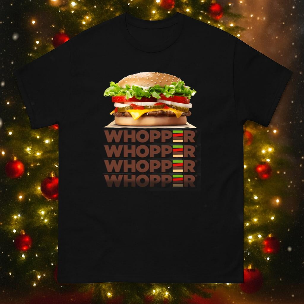 Burger King Whopper Fun Fast Food Humor Retro Style Graphic T-Shirt, up ...