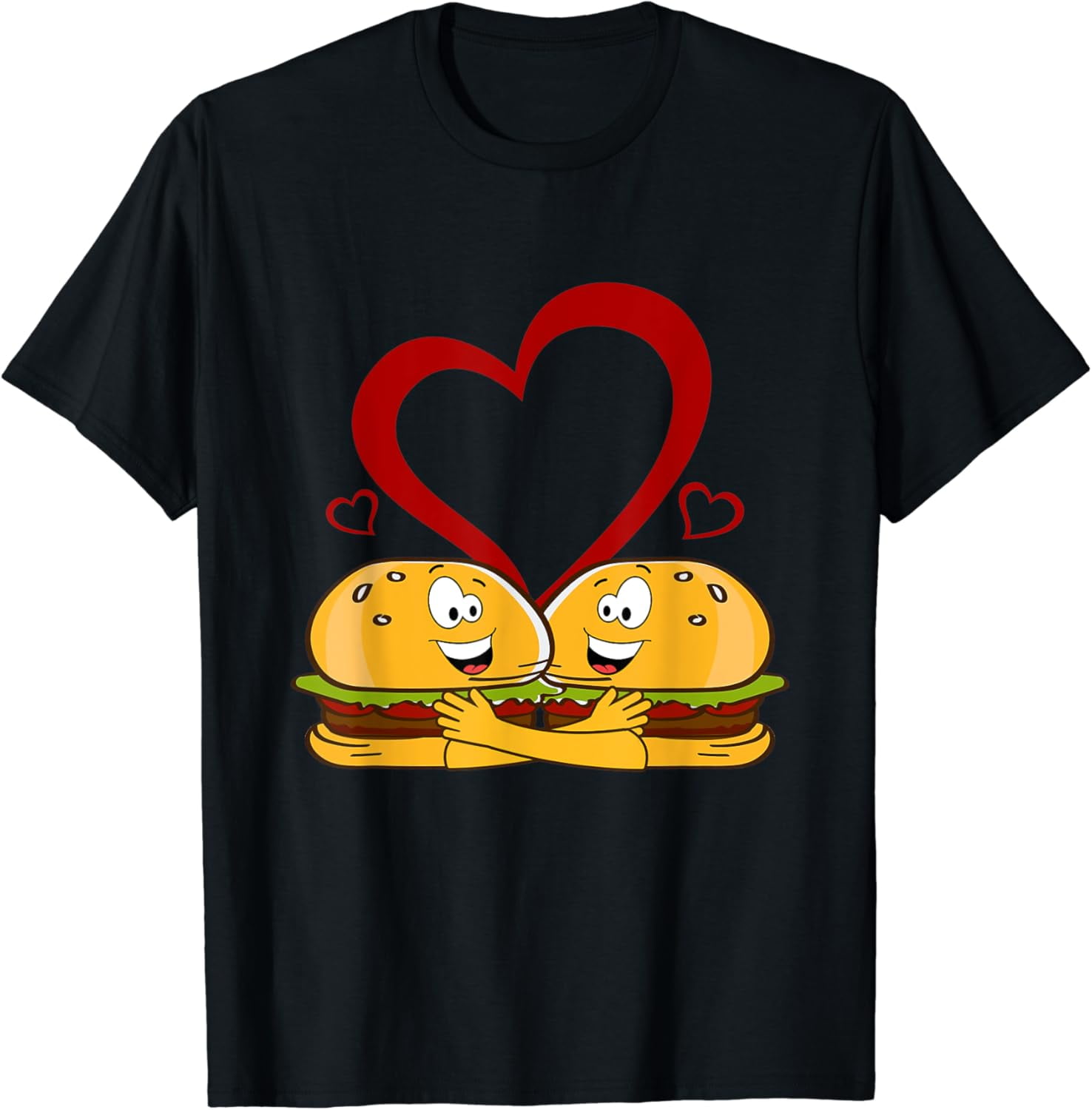 Burger Love Junk Food Food Sandwich Hamburger Fast Food T-Shirt ...