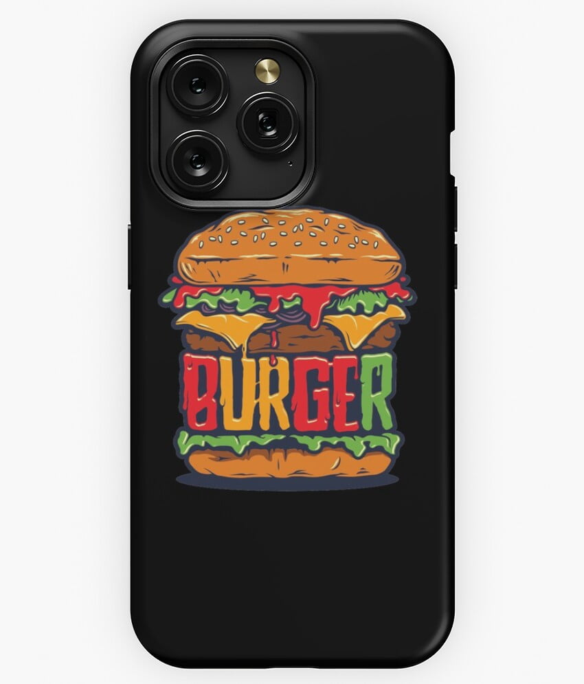 Burger Lover Burger King Funny Fast Food Parody A6412 Phone Case for ...