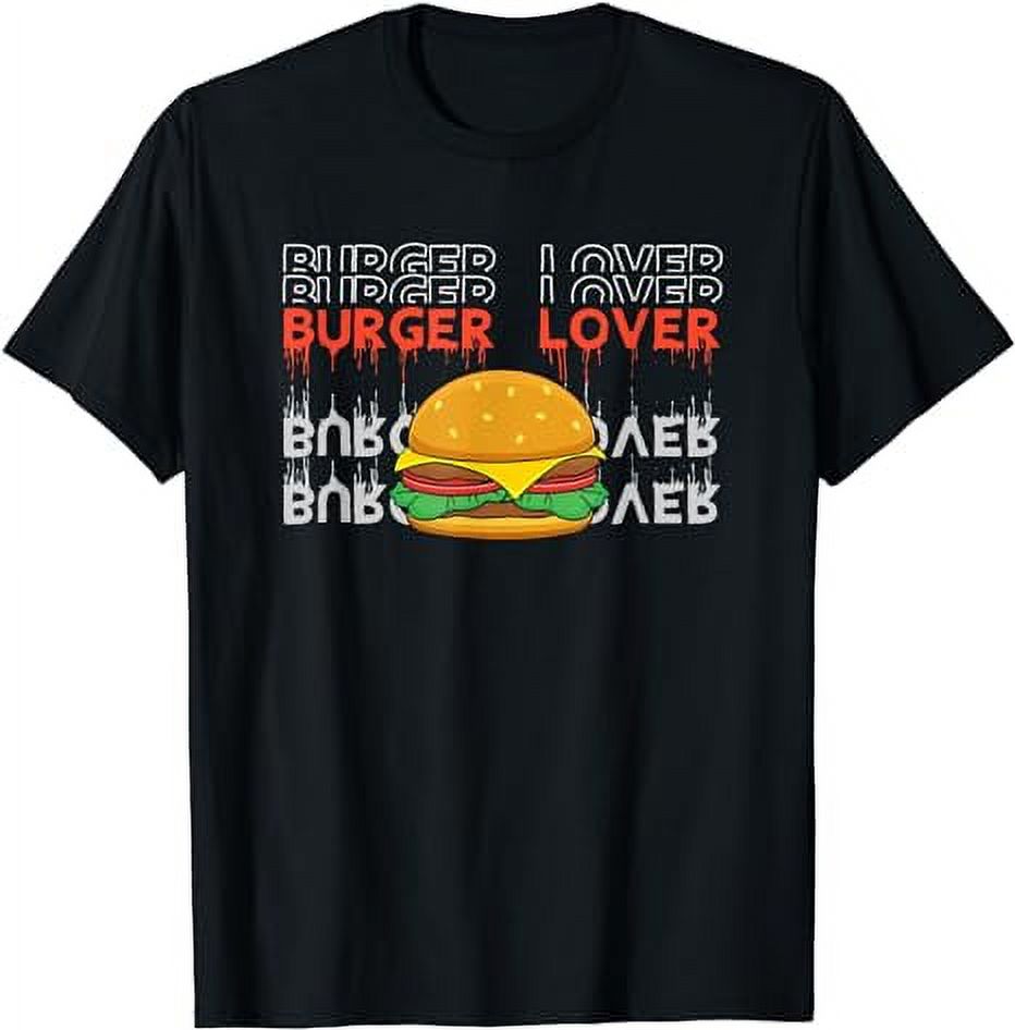 Burger Lover, Funny Cheeseburger BBQ Hamburger Lover T-Shirt - Walmart.com
