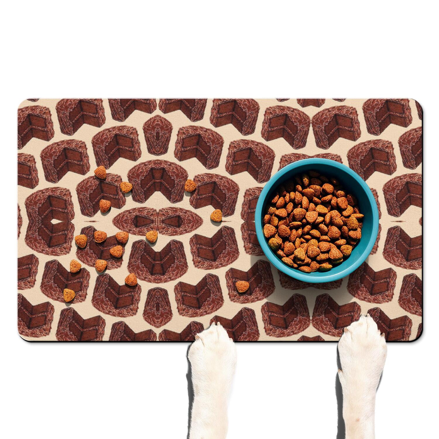 Burger Lover's Dog Food Spill Mat - Multi-Layer Absorbent & Non-Slip ...