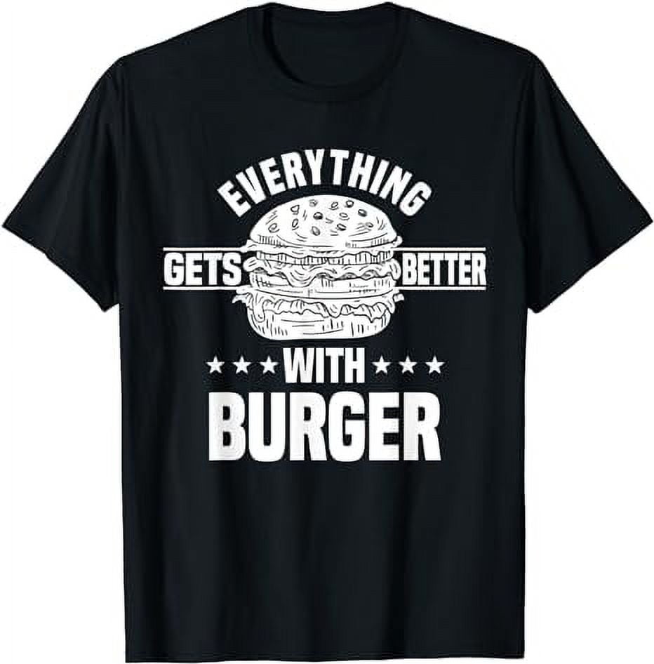 Burger Lovers Fast Food Snacks Hamburger T-Shirt - Walmart.com
