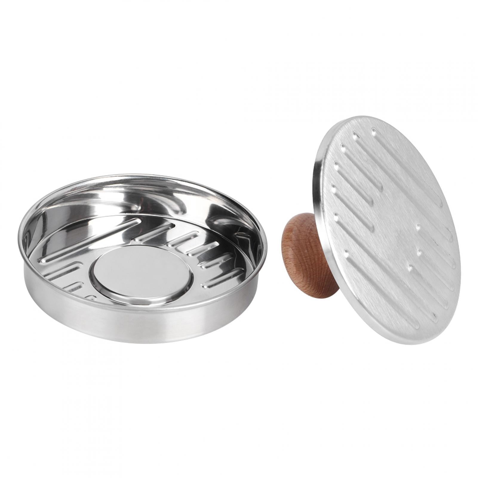 Burger Press, 304 Stainless Steel Hamburger Press Patty Maker, Nonstick ...