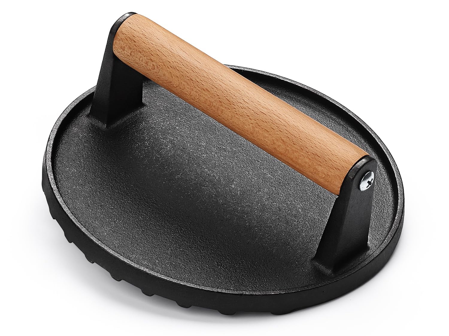 Burger Press, 7" Round Heavy-Duty Cast Iron Smash Bacon Press Meat ...