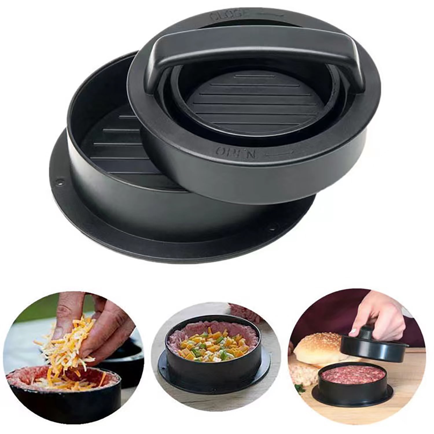 Burger Press Hamburger Patty Maker Mold Stuffed ABS Burgers Press Non ...