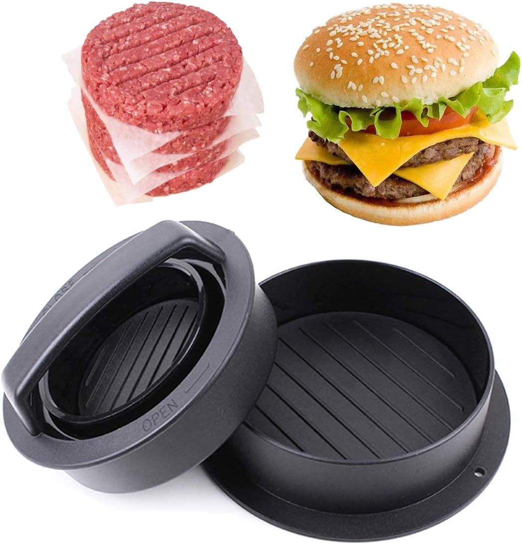 Burger Press Hamburger Press Patty Maker for BBQ Grill 3-in-1 Non Stick ...