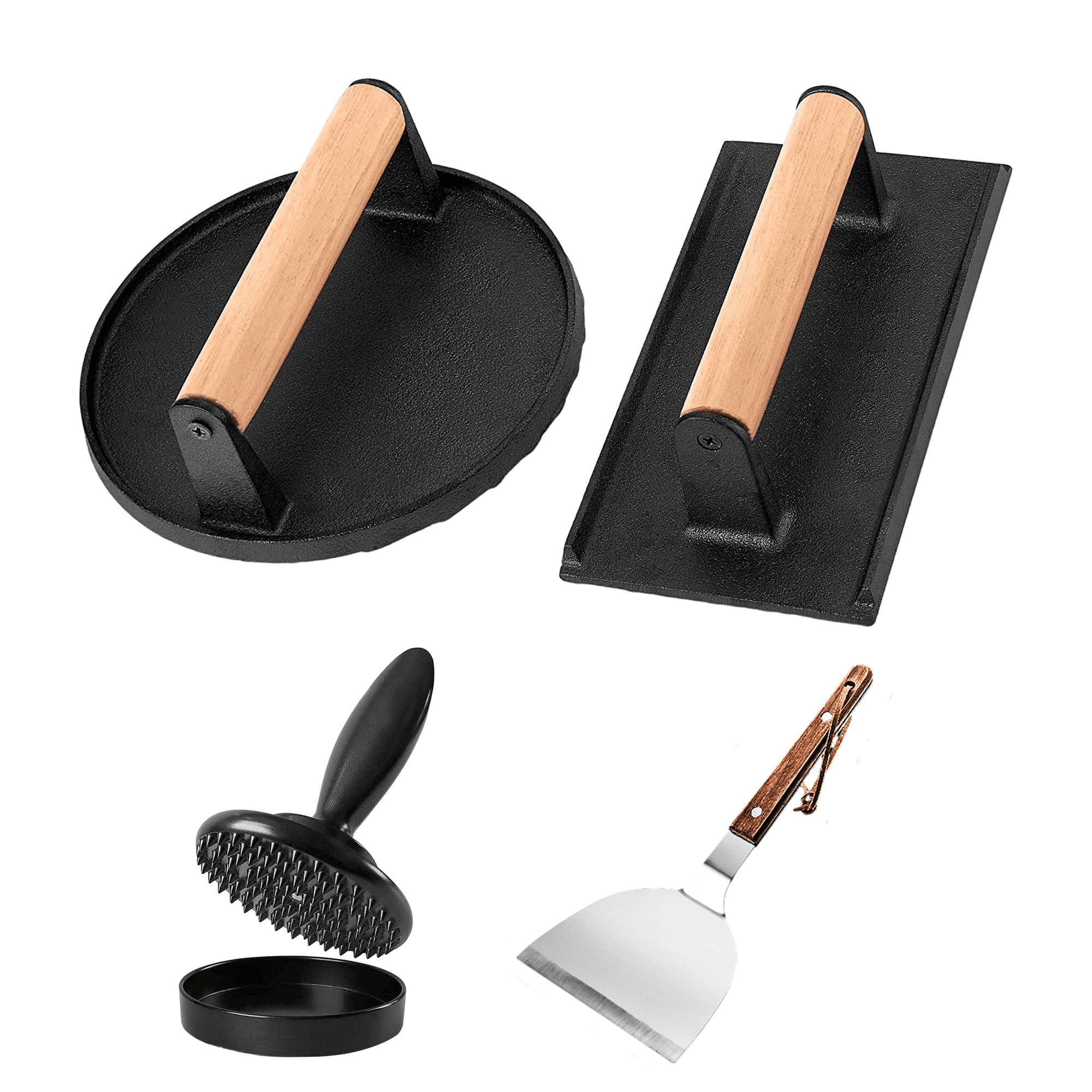 Burger Press Iron Grill Press Smash Burger Press Kit with Meat ...