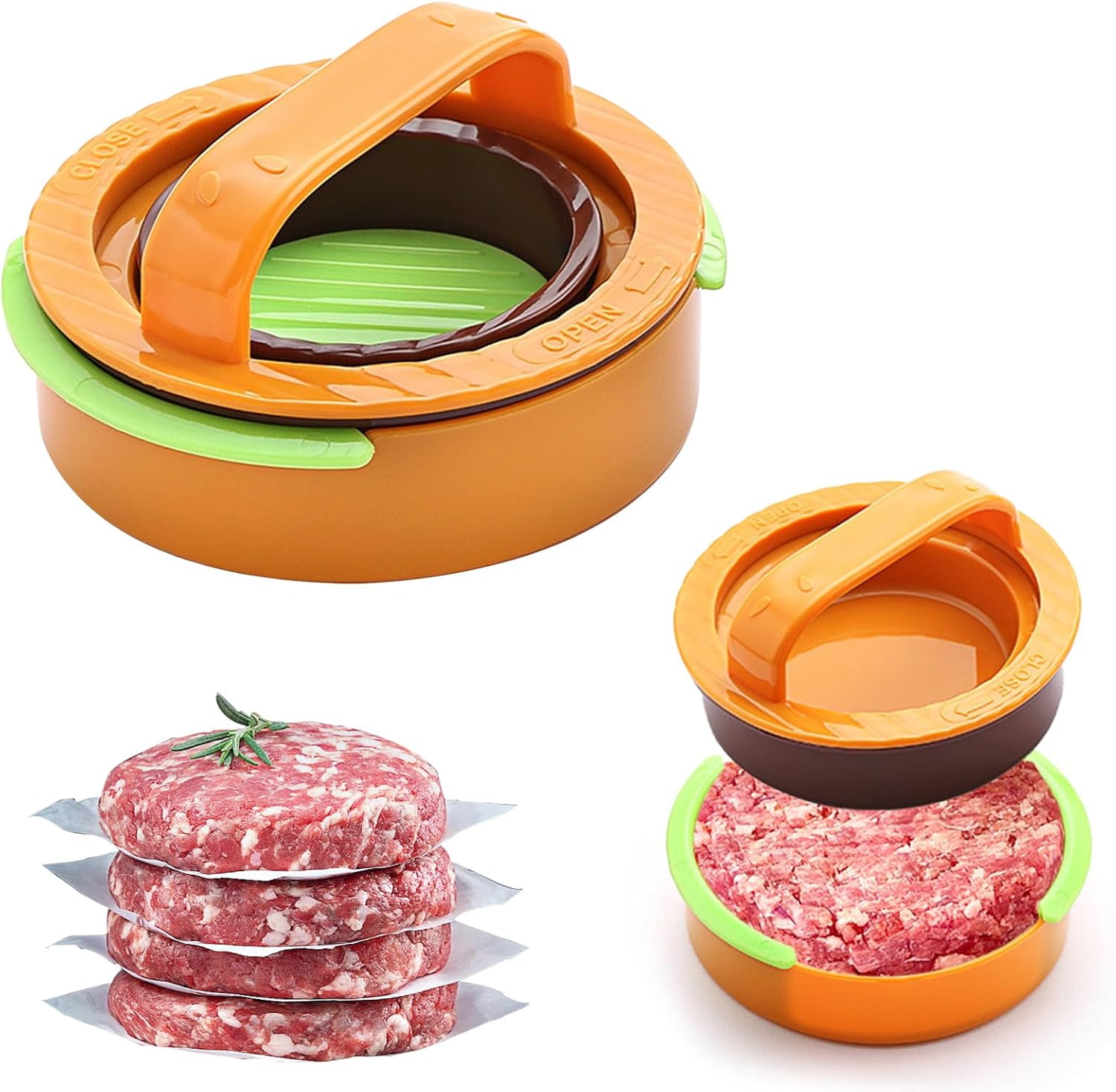 Burger Press Patty Maker, Burger Maker Burger Colour Set Non Stick 3 in ...