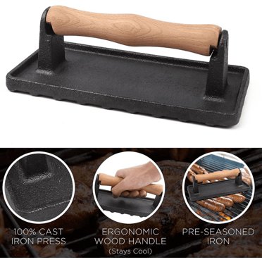 BergHOFF Cast Iron Slotted Steak Press - Walmart.com