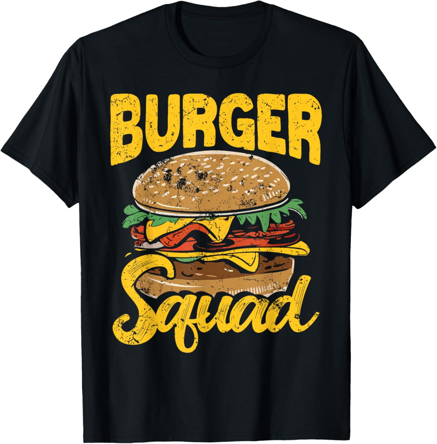Burger Squad - Fun Hamburger Fan Grilling Team T-Shirt - Walmart.com