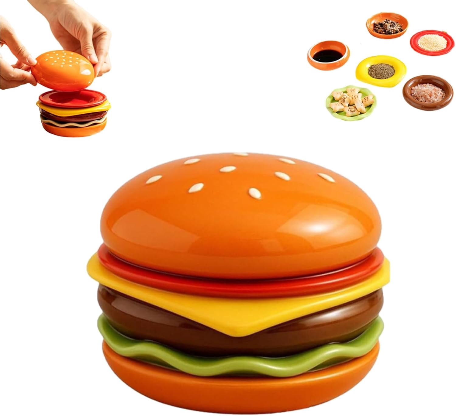 Burger Stack Plates, Burger Plate Set, PlatesEn Forma Hamburguesa ...
