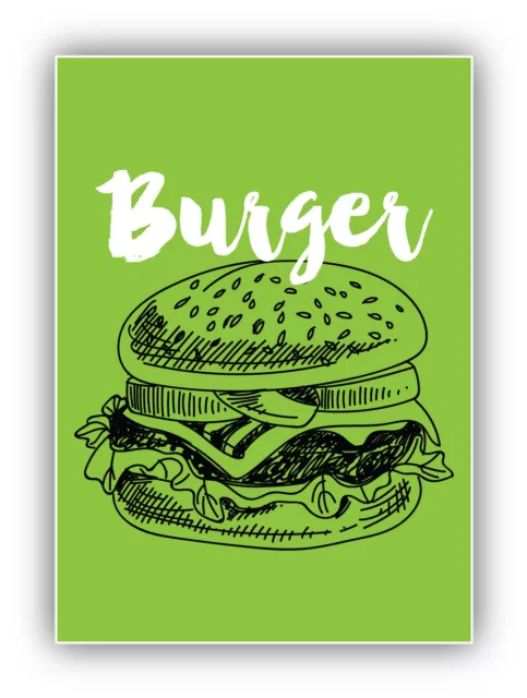 Burger Sticker Phone Decal Water Bottle Stickers Car Decals, Laptop ...