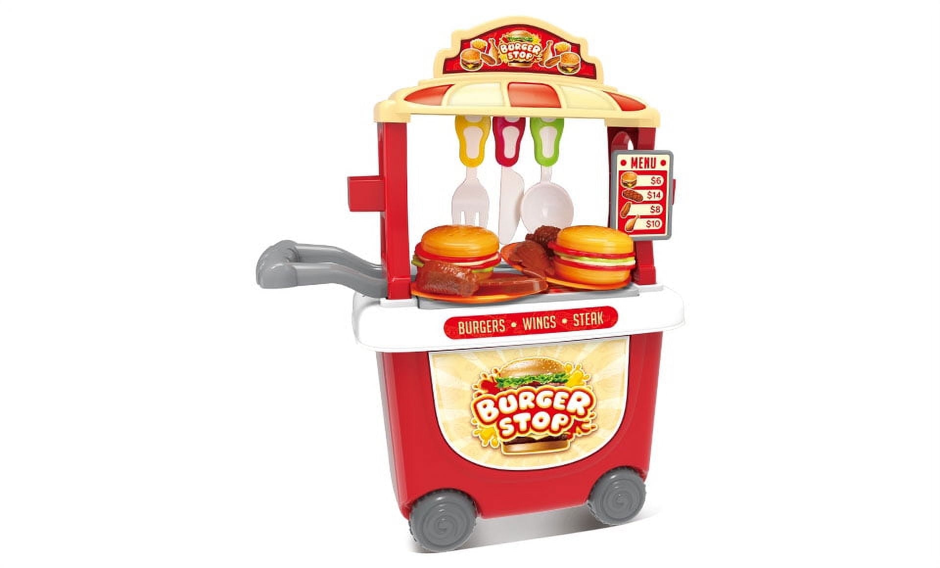 Burger Stop Cart 35-Piece Playset - Walmart.com