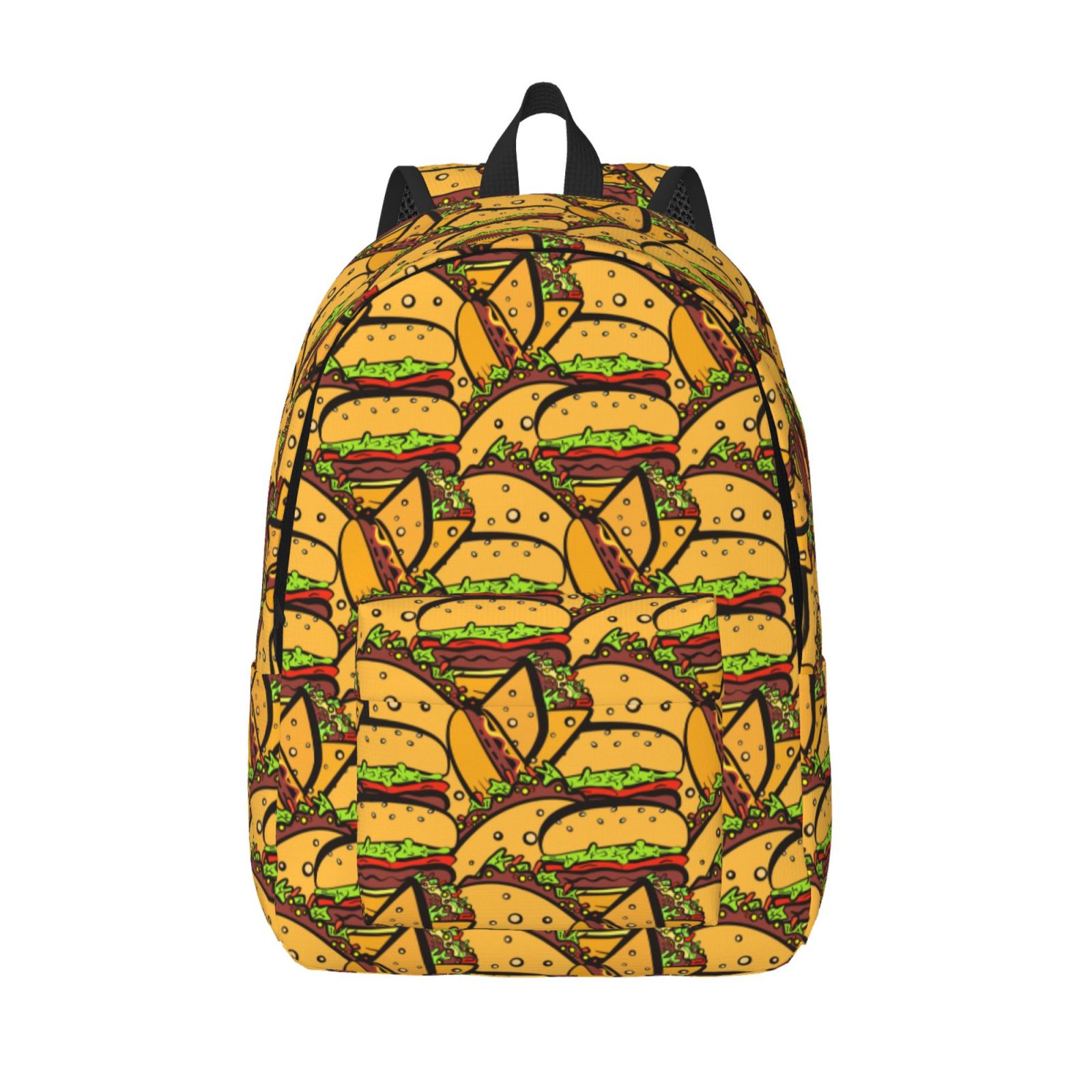 Burger Tacos Hot Dog Backpack for Men Women Laptop Backpack Hiking ...