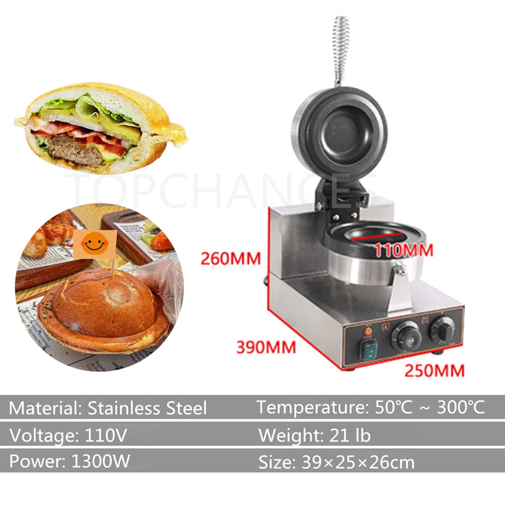 Burger Waffle Maker, Ice Cream Burger Maker, Commercial Nonstick ...