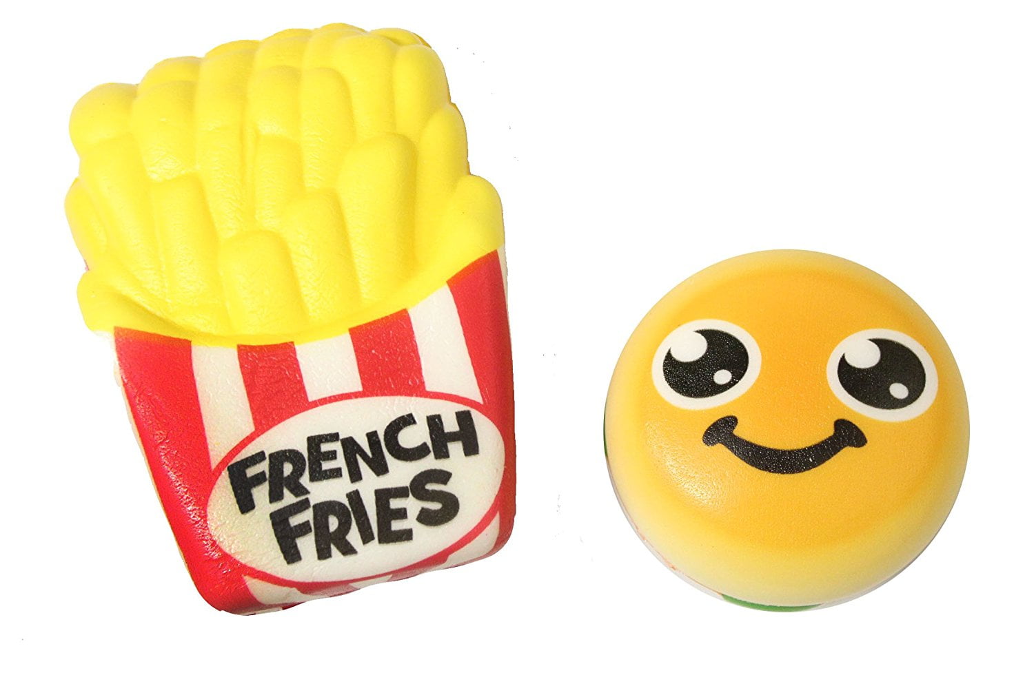 Burger and Fries Squishy Slow Rise Junk Fast Food Face - Sensory ...