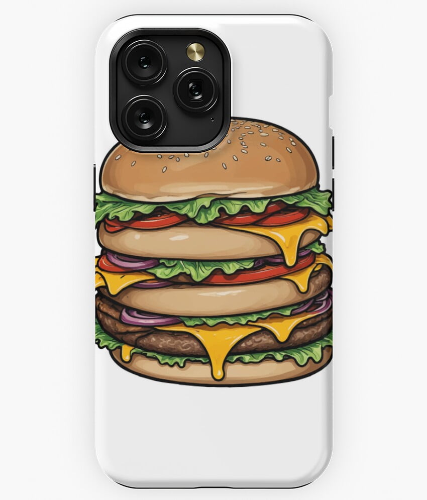 Burger with Melted Cheese Fast Food Graphic Art A6470 Phone Case for ...