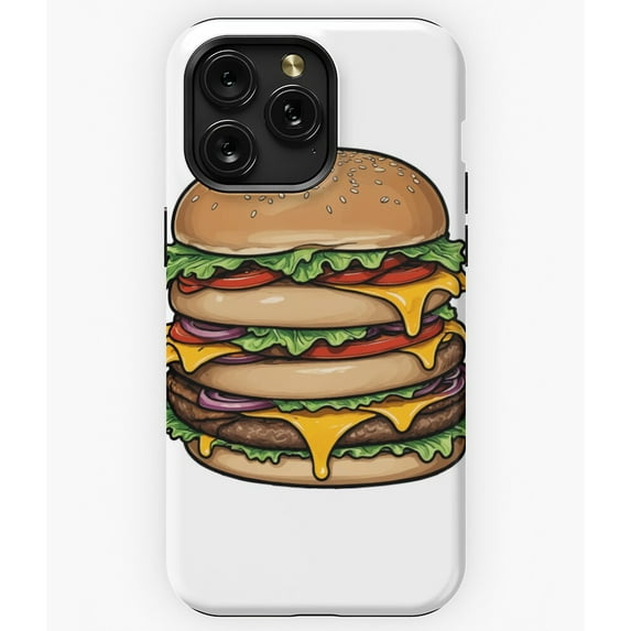 Burger with Melted Cheese Fast Food Graphic Art A6470 Phone Case for ...