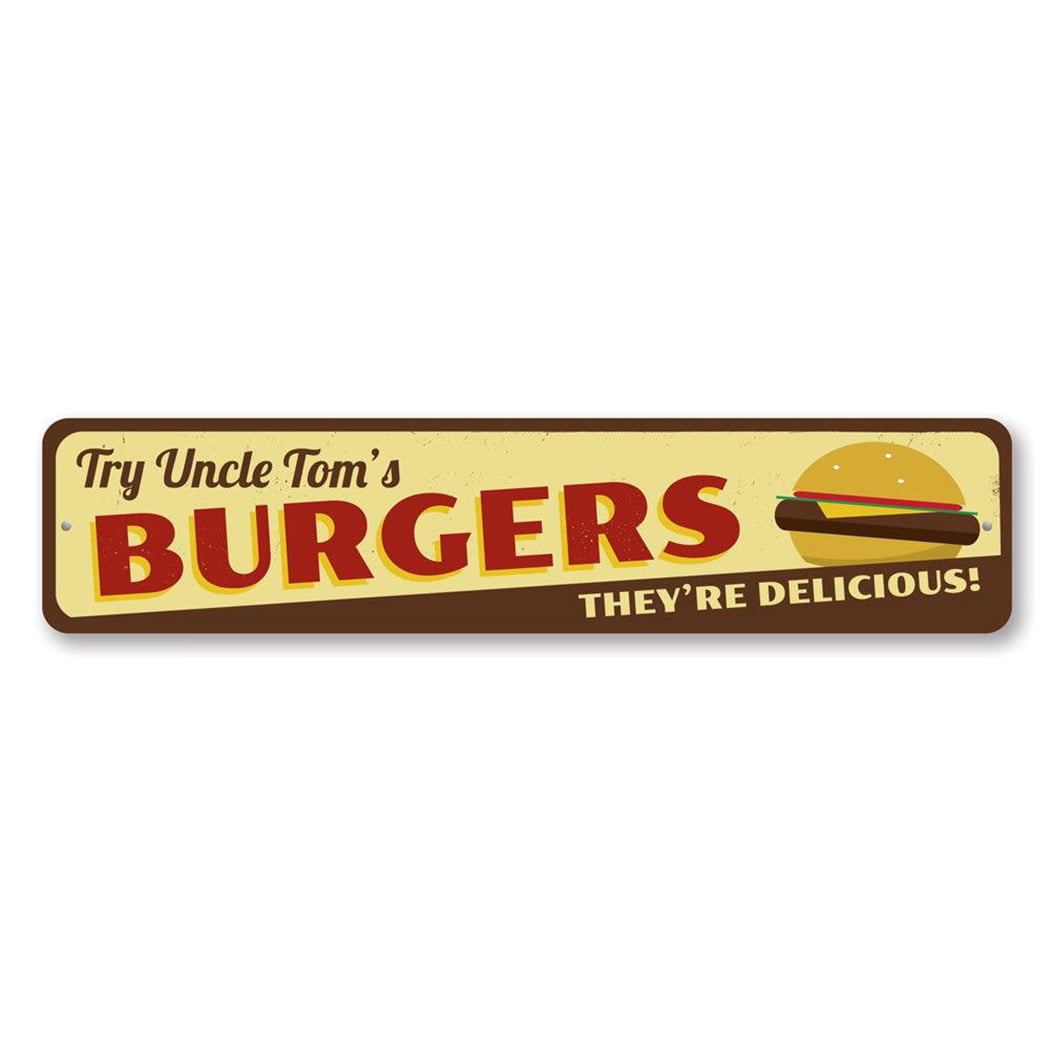Burgers They're Delicious Sign, Cheeseburger Lover Sign, Custom Grill ...
