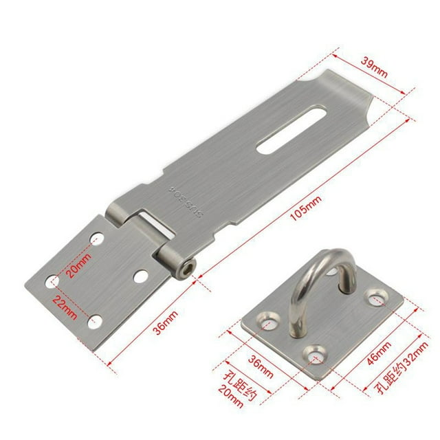 Burglar-Proof Padlock Hasp With Mounting Screw Clasp Lock Shed Latch ...