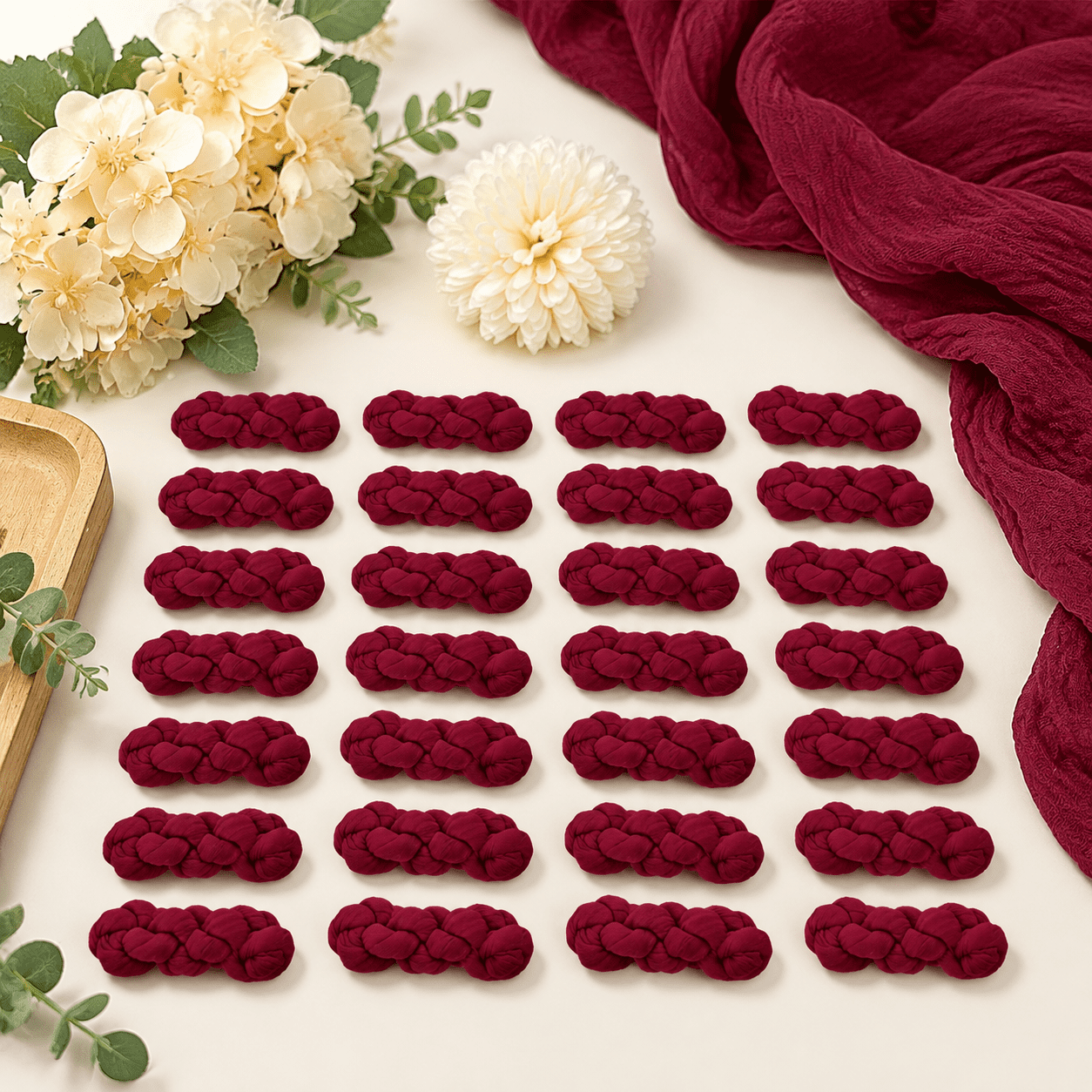 Burgundy 30 Pack - 17x108 inch Cheesecloth Table Runners for Wedding ...