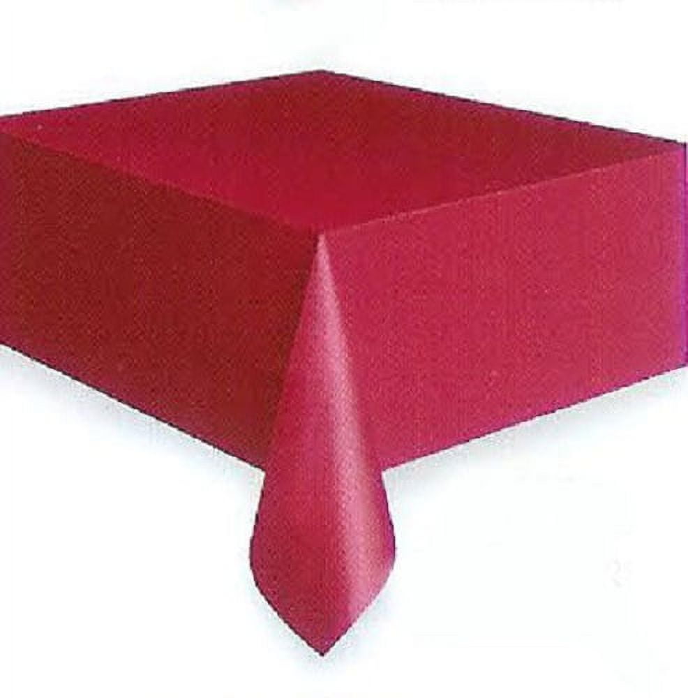 Burgundy 54 " x 108 " Rectangle Plastic Party Table Cover - Walmart.com