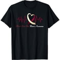 Burgundy And Ivory Ribbon Head And Neck Cancer Awareness T-Shirt ...