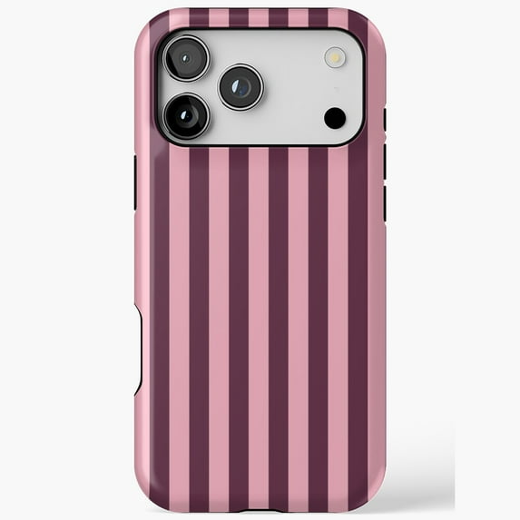 Burgundy And Pink Stripes Pattern Phone Cover for iPhone 11 12 13 14 15 ...
