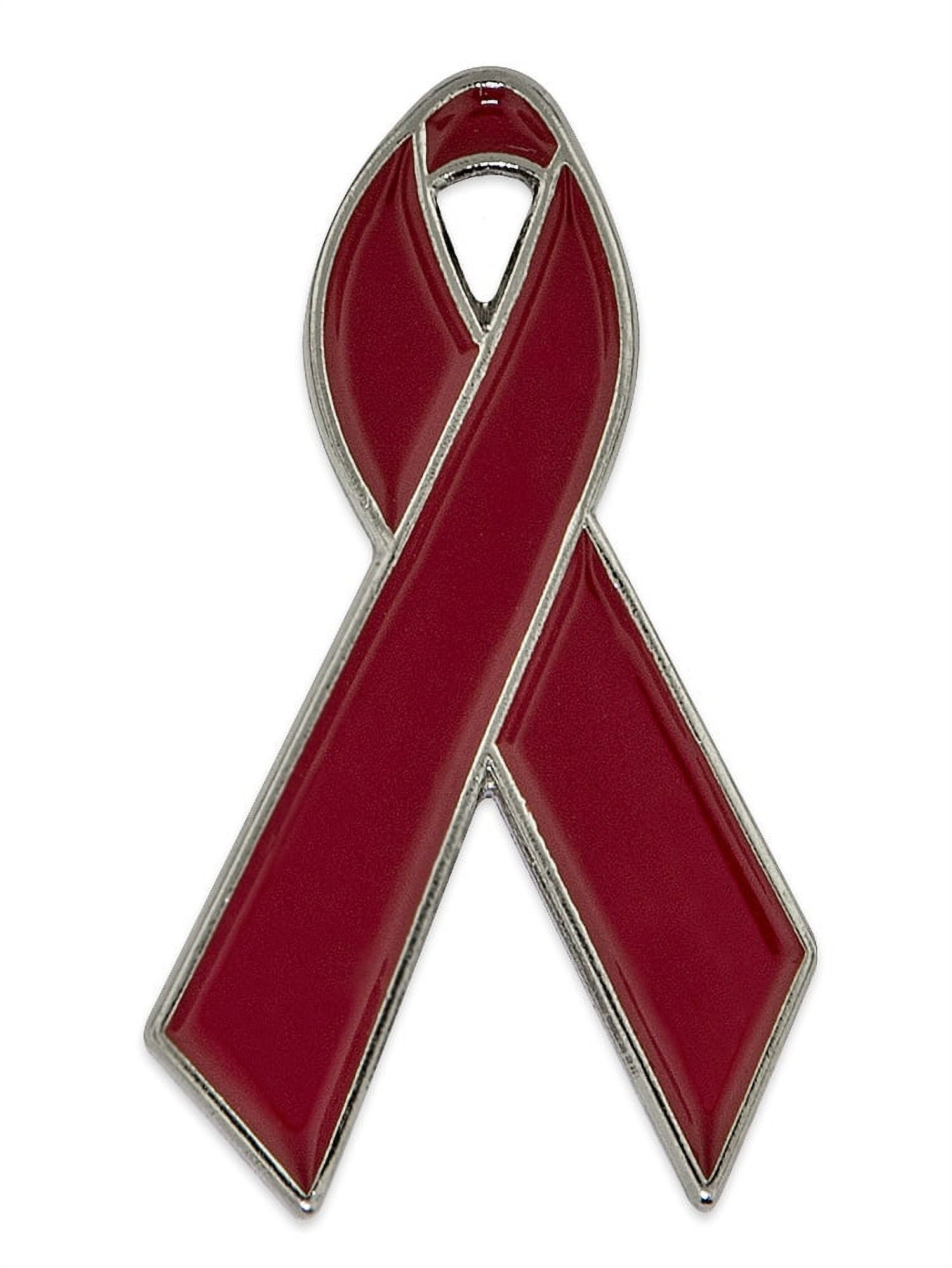 Burgundy Awareness Ribbon Enamel Lapel Pin - Walmart.com