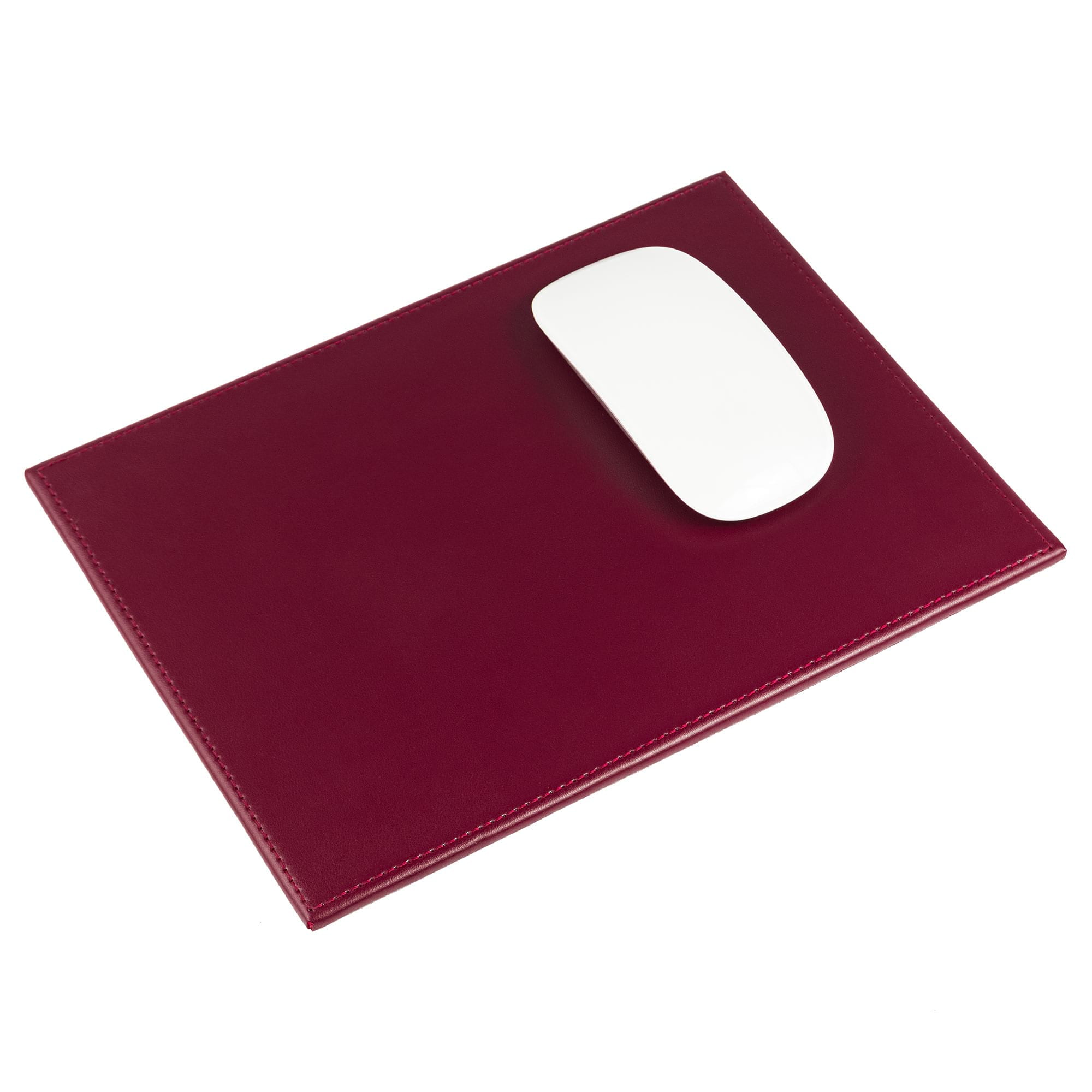 Burgundy Bonded Rectangular Leather Mouse Pad - Walmart Business Supplies