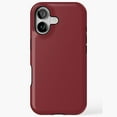 Burgundy Brown Block Color Case for iPhone 11 12 13 14 15 16 17 Pro Max ...