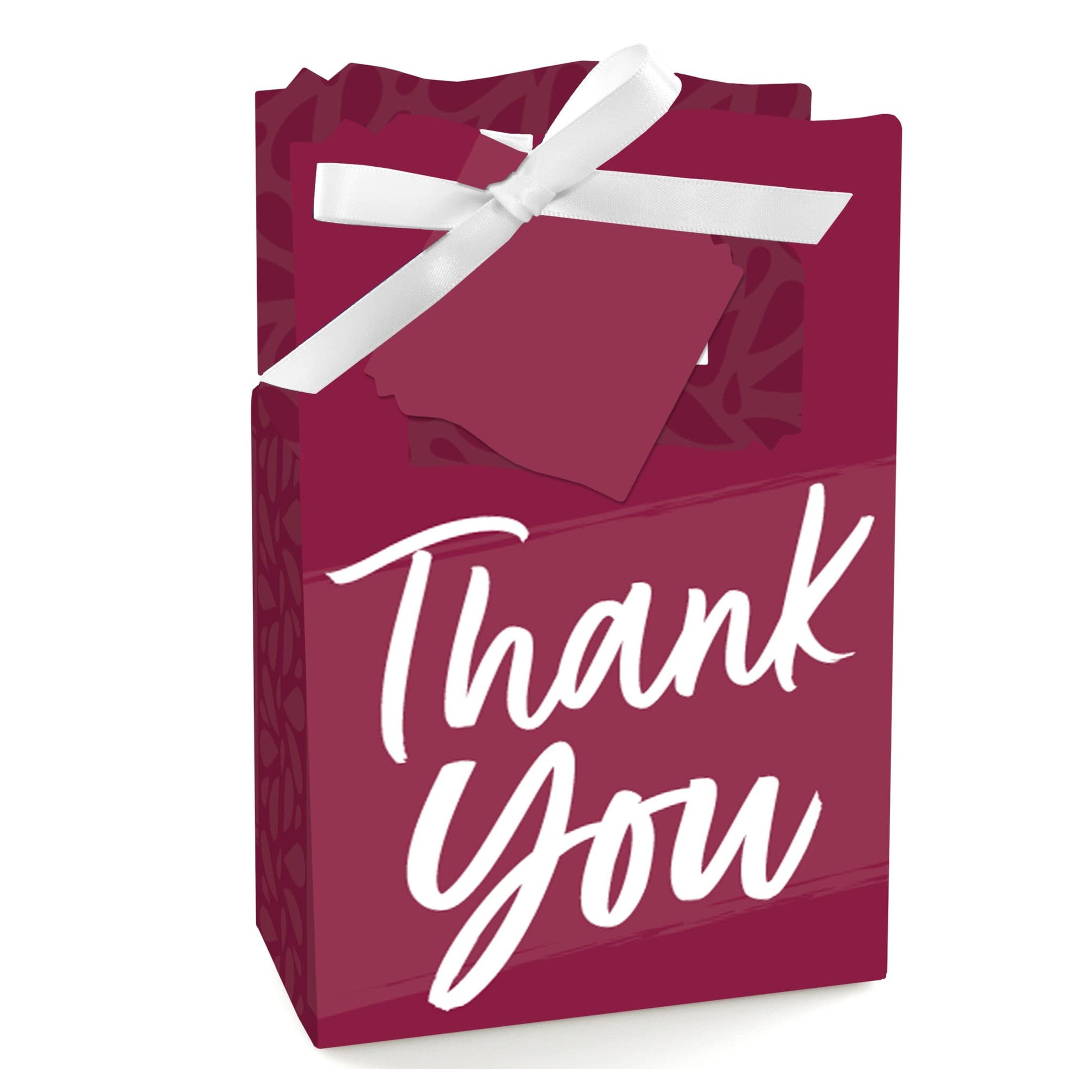 Burgundy Chic Guest Favor Boxes Set of 12 for Parties, Weddings, and ...