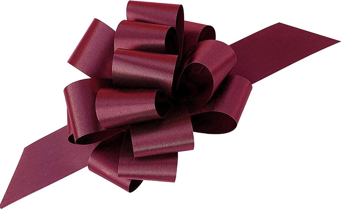 Burgundy Decorative Gift Pull Bows - 5" Wide, Set of 10, Fall ...