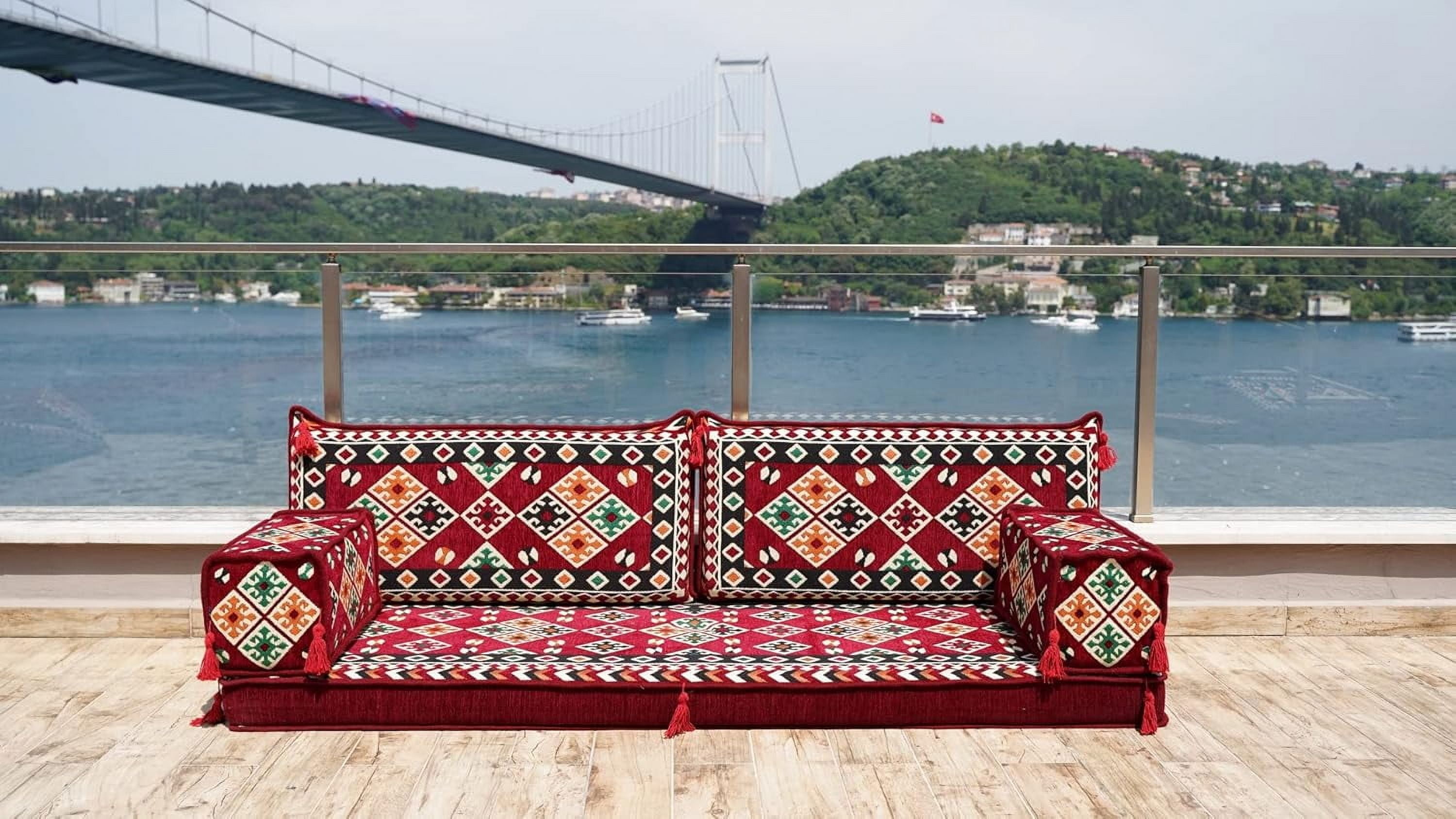 Burgundy Floor Sofa, Modular Sectional, Sofa Bed, Floor Seating Sofa ...