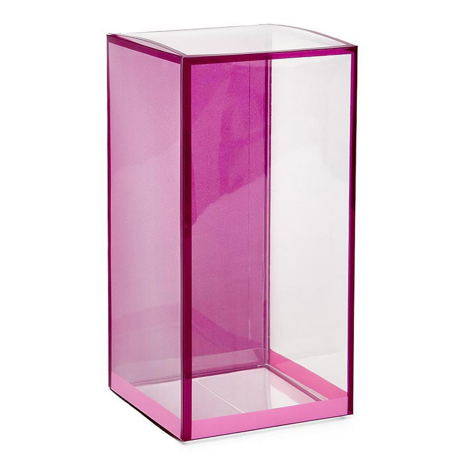 Burgundy Frame Clear Box 4" X 4" X 8" | Quantity: 50 by Paper Mart ...