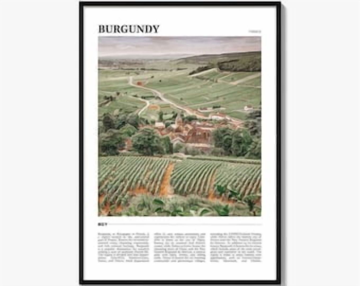 Burgundy France Travel Wine Wall Art Poster, Poster Home Decor , Poster ...