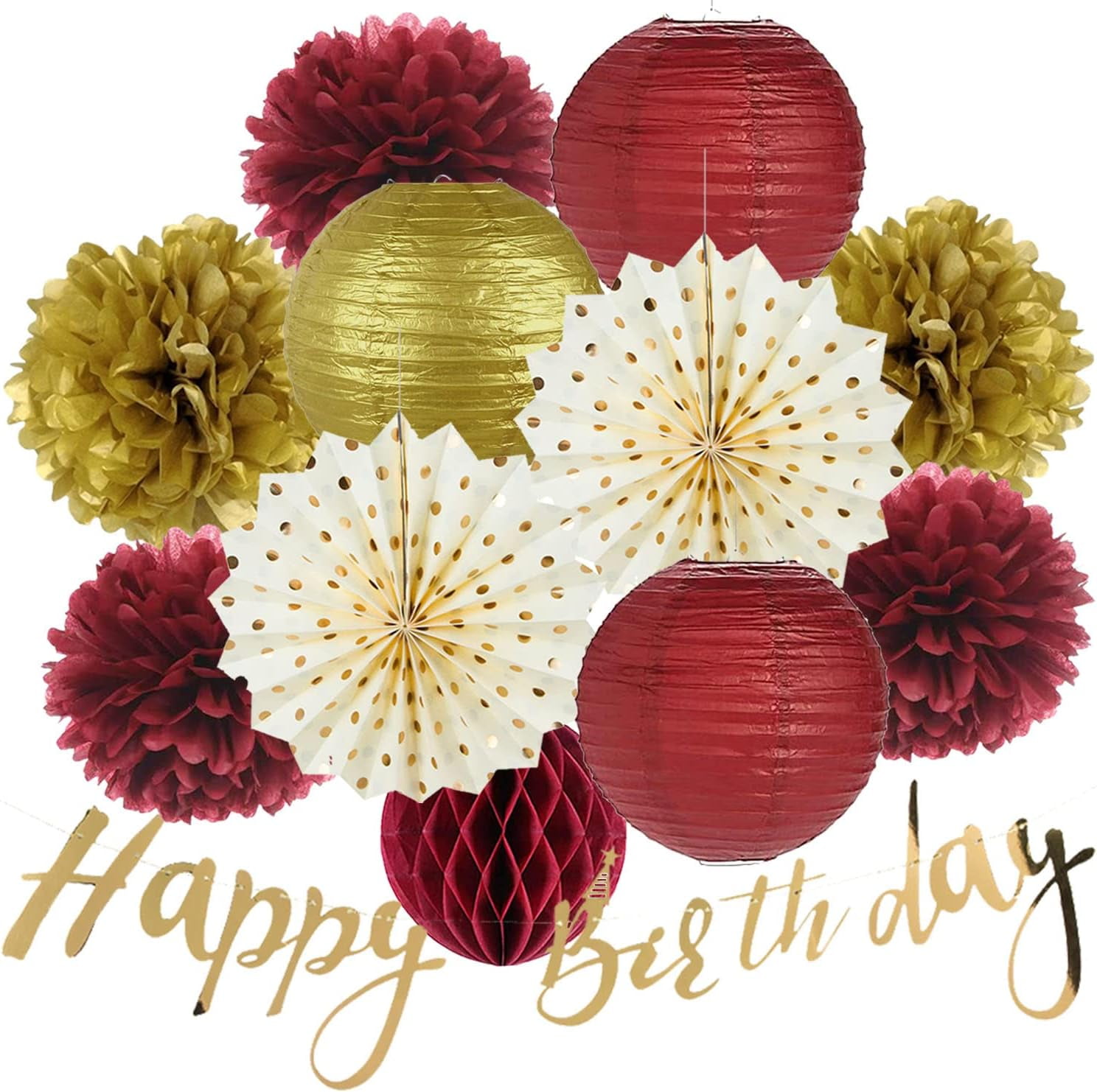 Gold And Maroon Decorations