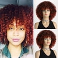 Burgundy Gradient Wig for Women | High Temperature Fiber | 30cm Length ...