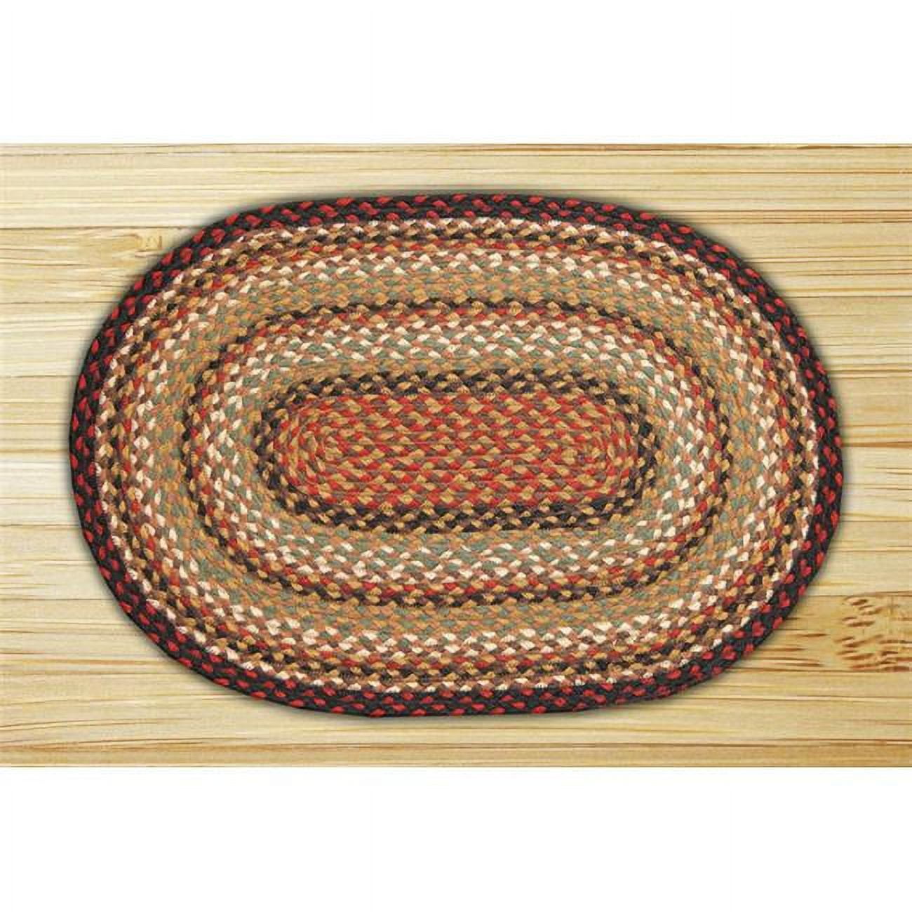 Burgundy-Mustard-Ivory Jute Braided Rug - Walmart.com